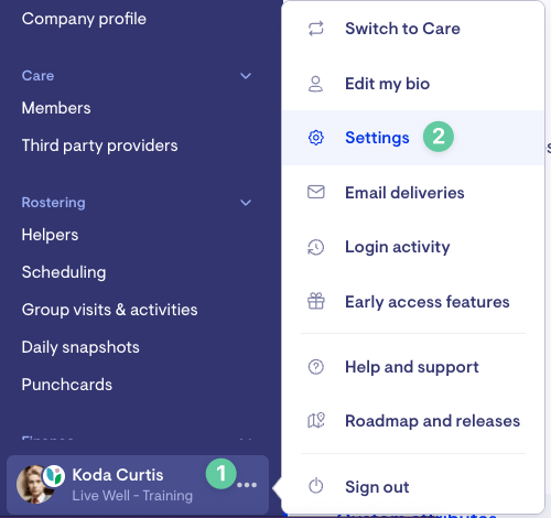 Login management