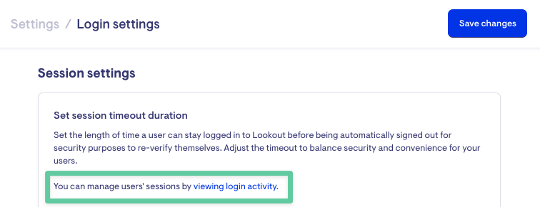 Login management