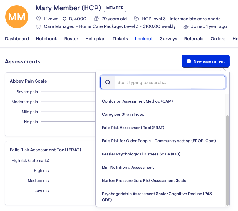 Psychogeriatric Assessment Scale/Cognitive Decline (PAS-CDS)
