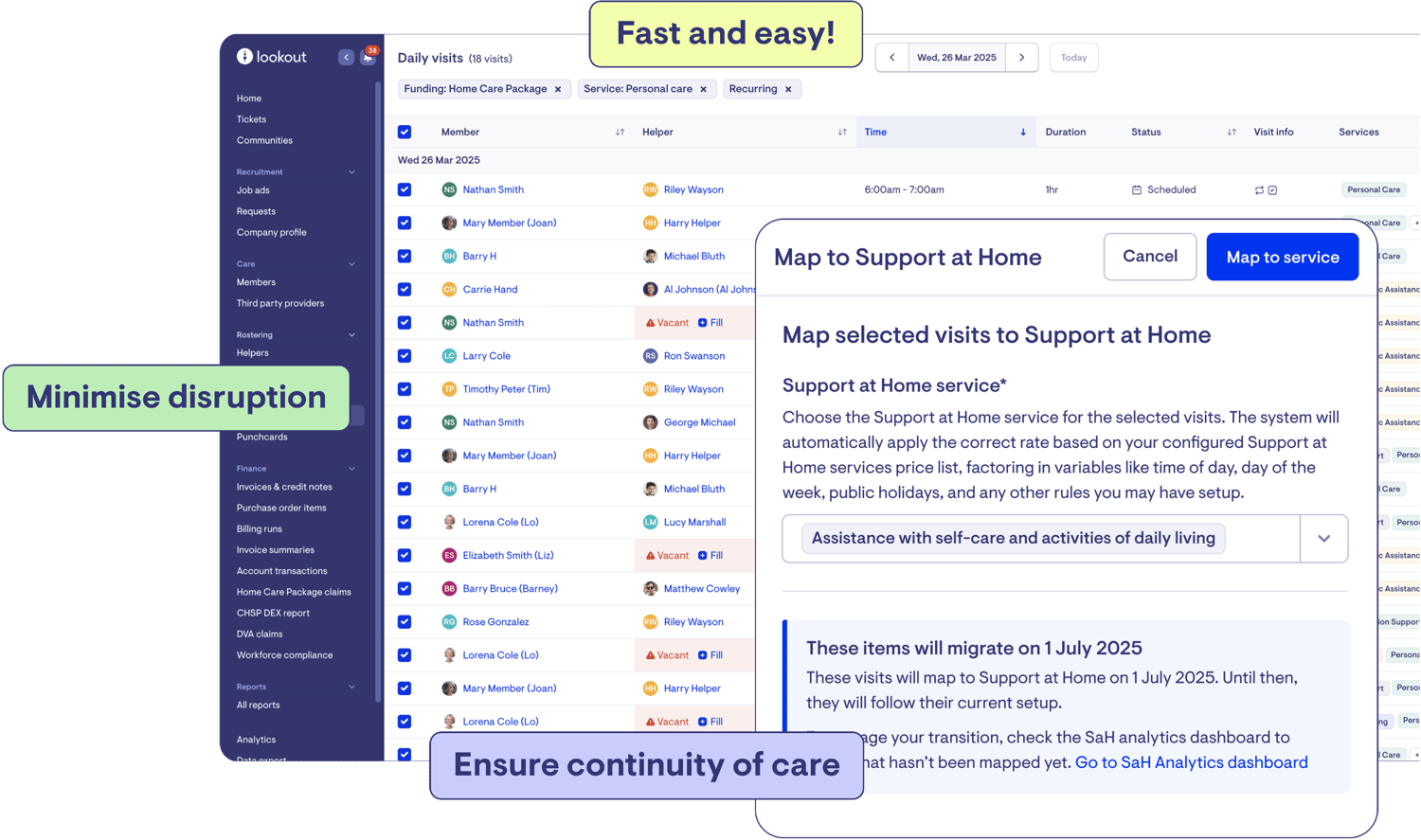 Support at Home mapping tools