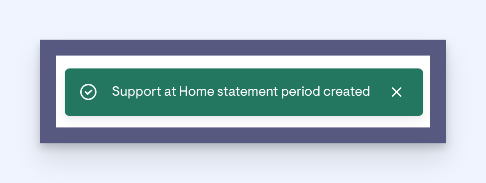 Support at Home statements