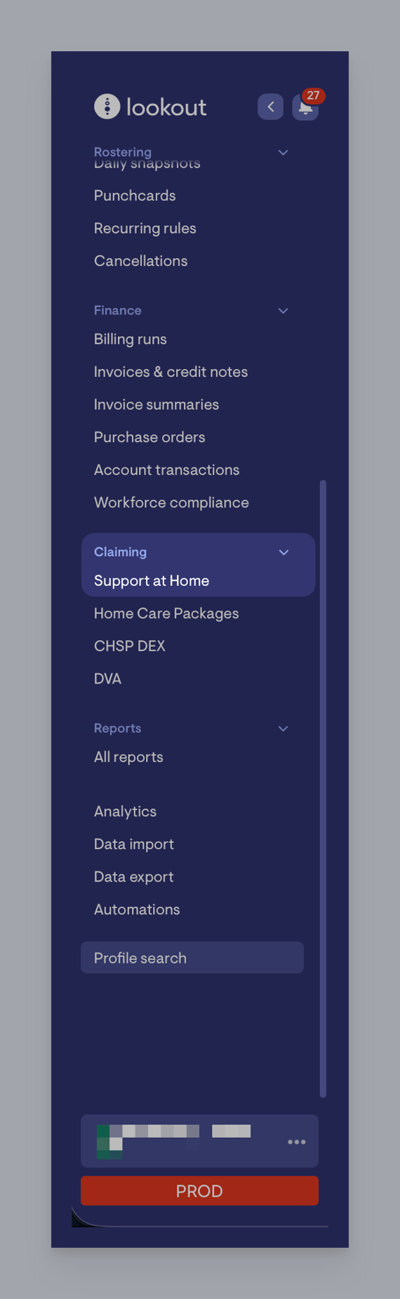 Support at Home statements