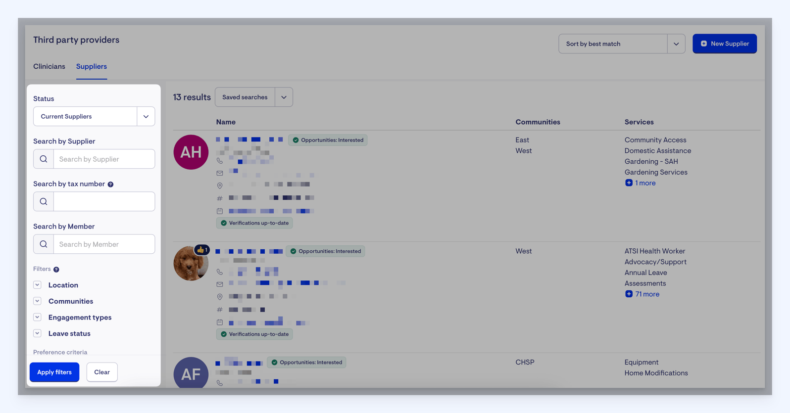 Support at Home Managing supplier pricing